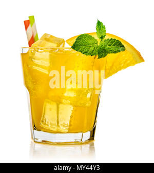 orange summer drink with bubbles Stock Photo - Alamy