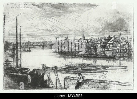 "Francis Seymour Haden, Old Chelsea (Old Chelsea Church), 1865, etching ...