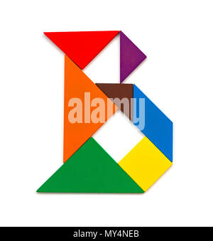 tangram shaped like a letter Z on white background Stock Photo - Alamy