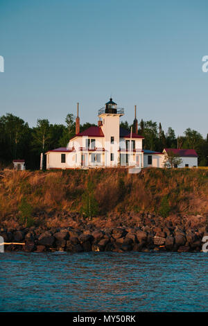 Sunset at the Apostle Islands National Lakeshore in Lake Superior Stock ...