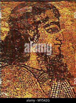 Male head, 7th century fresco from Til Barsip Stock Photo - Alamy