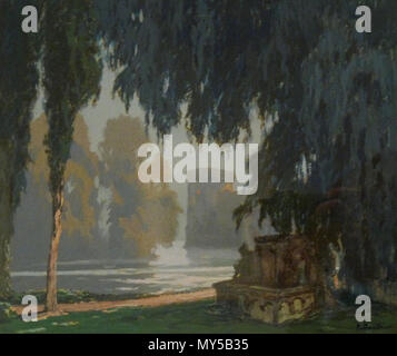 Georg Daubner-Près de la fontaine dans le parc Stock Photo - Alamy