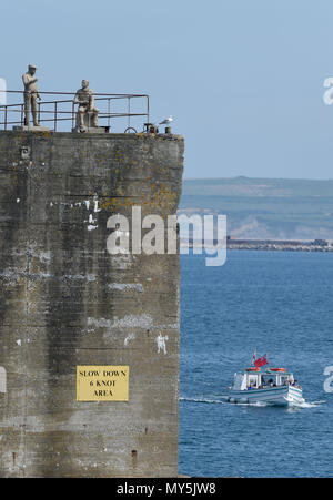 Phoenix caisson of the D-Day landings Mulberry Harbour which began to ...