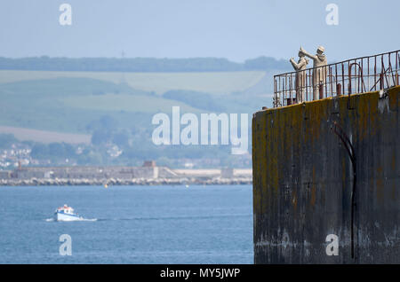 Phoenix caisson of the D-Day landings Mulberry Harbour which began to ...