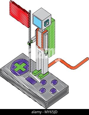 game control with avatar isometric Stock Vector Image & Art - Alamy