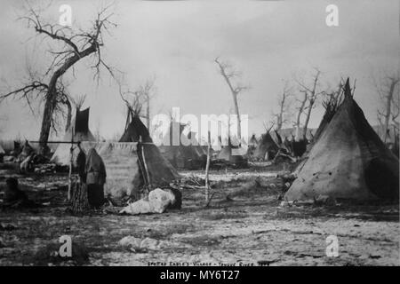 . English: Spotted Eagles Village - Tongue River . 1879. Laton Alton ...