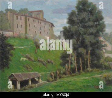 . Nederlands: Frans landschap door Evert Cornelis Ekker (1858-1943 ...