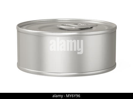 Blank tin can metal container for food or cosmetic. 3d illustration on ...