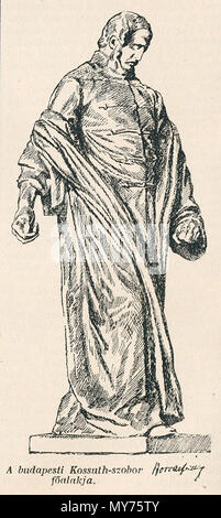 'Budapest, Kossuth statue draw' by János Horvay depicts a drawing of ...