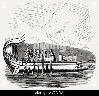 A Roman naval bireme, ancient Roman Empire Stock Photo - Alamy