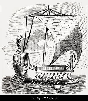 A liburnian or liburna, ancient Roman ship Stock Photo - Alamy