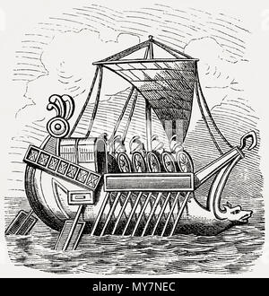 A liburnian or liburna, ancient Roman ship Stock Photo - Alamy