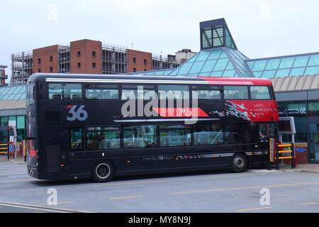 The 36 bus run by The Harrogate Bus Company which runs between Leeds ...