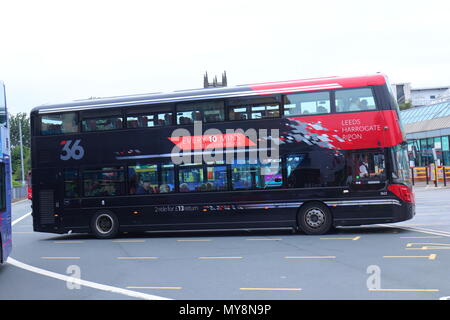 The 36 bus run by The Harrogate Bus Company which runs between Leeds ...