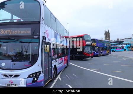 The 36 bus run by The Harrogate Bus Company which runs between Leeds ...