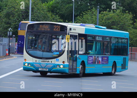 Arriva 221 bus service from Leeds to Mirfield Stock Photo - Alamy