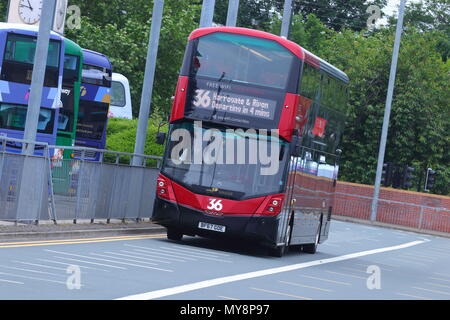 The 36 bus run by The Harrogate Bus Company which runs between Leeds ...