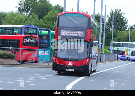 The 36 bus run by The Harrogate Bus Company which runs between Leeds ...