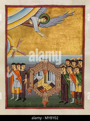 . Folio 45r of the Bamberg Apocalypse The Fall of Babylon 70 ...