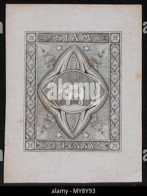 Thai stamp essay Stock Photo - Alamy