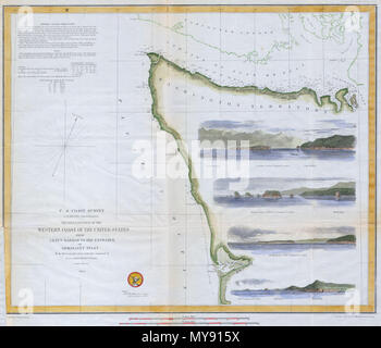 Map of Grays Harbor in Washington Stock Photo - Alamy