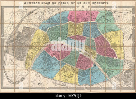 N/A. English: Map of Paris by Eugène Andriveau-Goujon. 1841. Eugène ...