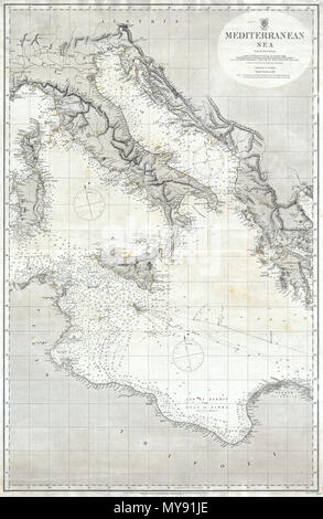 English: Nautical Chart of Mediterranean Sea, Luís Teixeira, Portugal ...