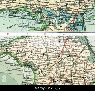 . English: County Map of Perekop Tauride province, 1903 Русский: Карта ...