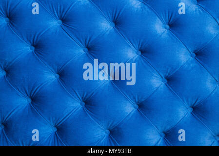 Blue fabric sofa texture with buttons for background and design Stock ...