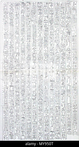 . Great Hymn to Aten . drawing of Egyptian inscription from XIV BC ...