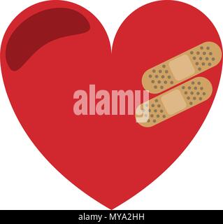 A Broken Heart with Bandages Stock Photo: 56564048 - Alamy