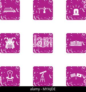 Undertaking icons set, grunge style Stock Vector Image & Art - Alamy