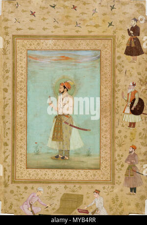 Bichitr (attributed) Emperor Shah Jahan, Folio from the Late Shah Jahan ...