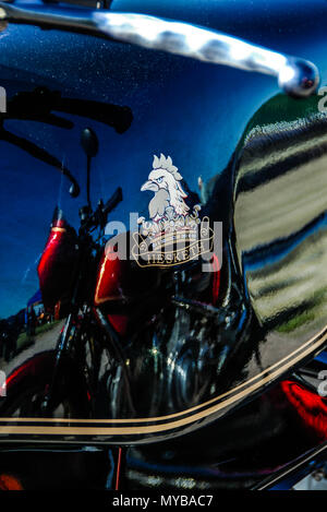 Hesketh motorcycles crest, brand, logo, on a motorbike fuel tank ...