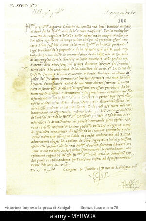 . English: Letter from Cesare Borgia to Isabella de Este . 16th century ...