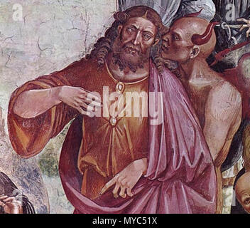 . English: Luca Signorelli's 1501 depiction of the face of antichrist ...