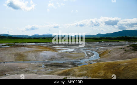 Panorama view to Caldera of Uzon Volcano at Kamchatka, Russia Stock ...
