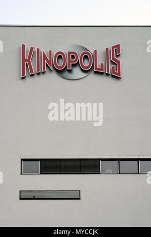 Darmstadt, Germany - December 02, 2017: The lettering and the logo of ...