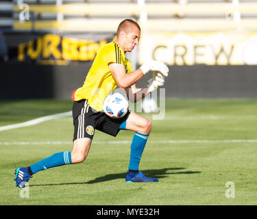 Columbus, Ohio, USA. June 6, 2018: Columbus Crew SC goalkeeper Logan ...