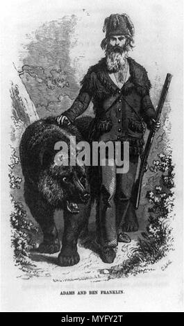 ''Grizzly'' Adams, full-length portrait, walking with grizzly bear named Ben Franklin) - Eastman ...