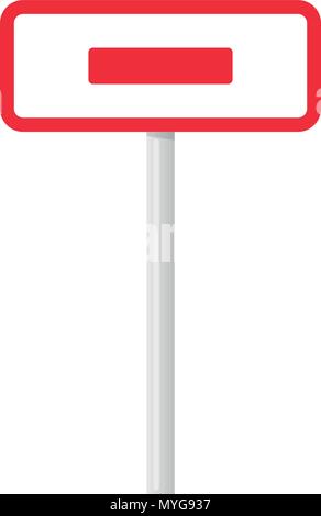 Rectangular traffic signal with white background and text in black ...