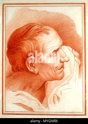 'Classically-attired man weeping' by Jean-François de Neufforge ...