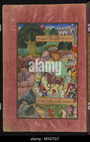 16th-century manuscript illustration of Timur from Tarikh-i-Khandan-i ...