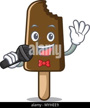 Happy ice cream sundae singing on a microphone Stock Vector Image & Art ...