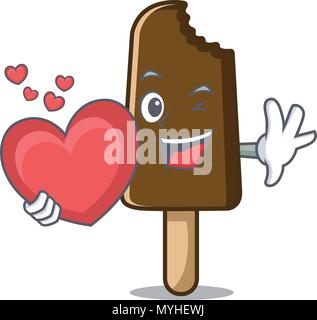 With heart ice cream sundae mascot cartoon Stock Vector Image & Art - Alamy