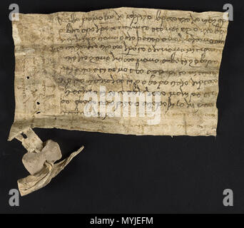 . English: Nawaz letter with seal, 300s or 400s. Letter written on ...