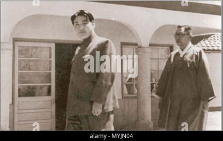 . Kim Gu and Kim Il-sung in 1948.04 . 10 April 1948. Unknown 341 Kim Gu ...
