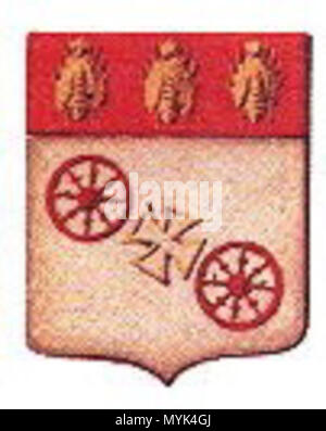 Wappen mit Mainzer Rad der Mariensäule in Duderstadt, Niedersachsen ...