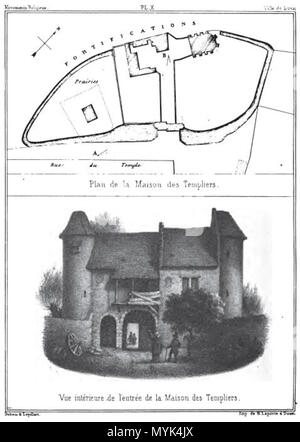 *Maisons des Templiers* (Houses of the Templars) from 1820 is a ...