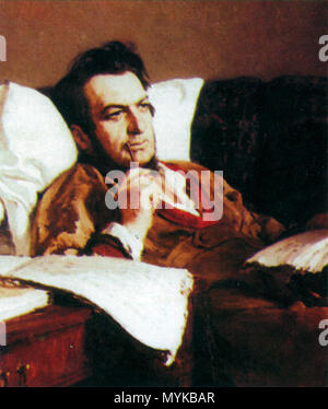 A portrait of the famous Russian composer Mikhail Glinka, painted by ...